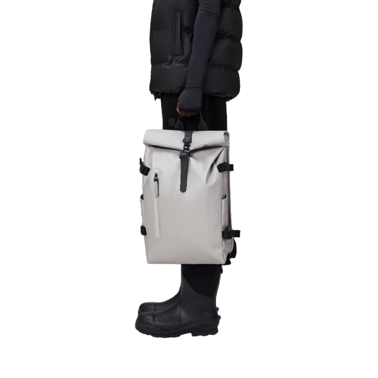 Rains Rolltop Rucksack Large in Nimbus | Getoutsideshoes.com ...